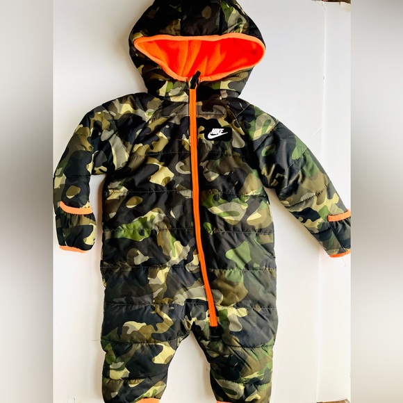 Nike | Jackets & Coats | Nike Toddler Puffer Snowsuit Overall Camo Boys ...